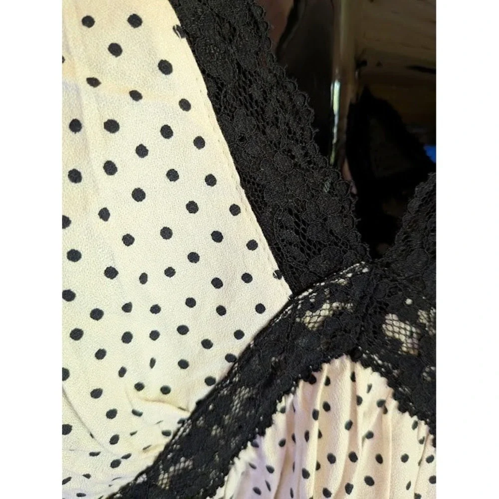 Old Navy | Dresses | Old Navy Maternity Dress Women M Polka Dot Lace ...